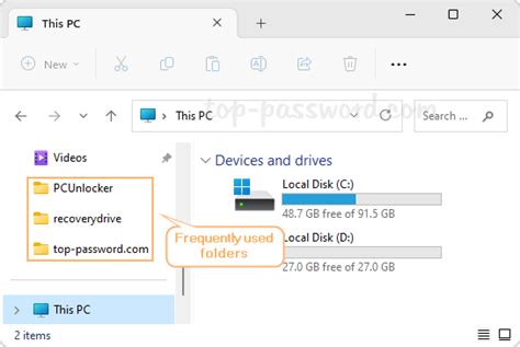 stop quick access from adding folders windows 11 password recovery