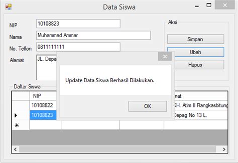 Update Data Di VB Net Dan MySQL Lebak Cyber