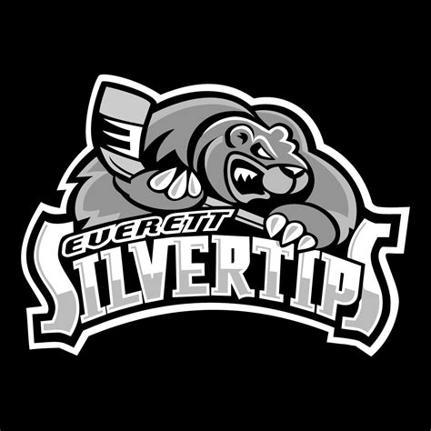 Everett Silvertips Logo Black And White Brands Logos