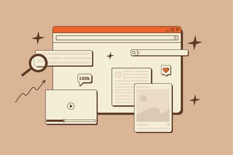Digital Marketing Concept In Retro Style Old Computer Interface With Browser Window Search Bar