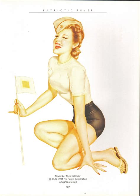 Varga Girl Original Pin Up Vintage Print Patriotic Fever Alberto Vargas