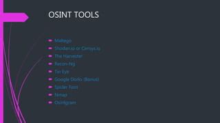 Osint Open Source Intelligence PPTX