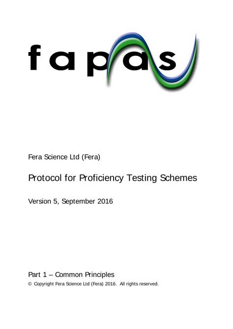 PDF Protocol For Proficiency Testing Schemes CONTROLLED PDF FileThis Protocol Was Completely