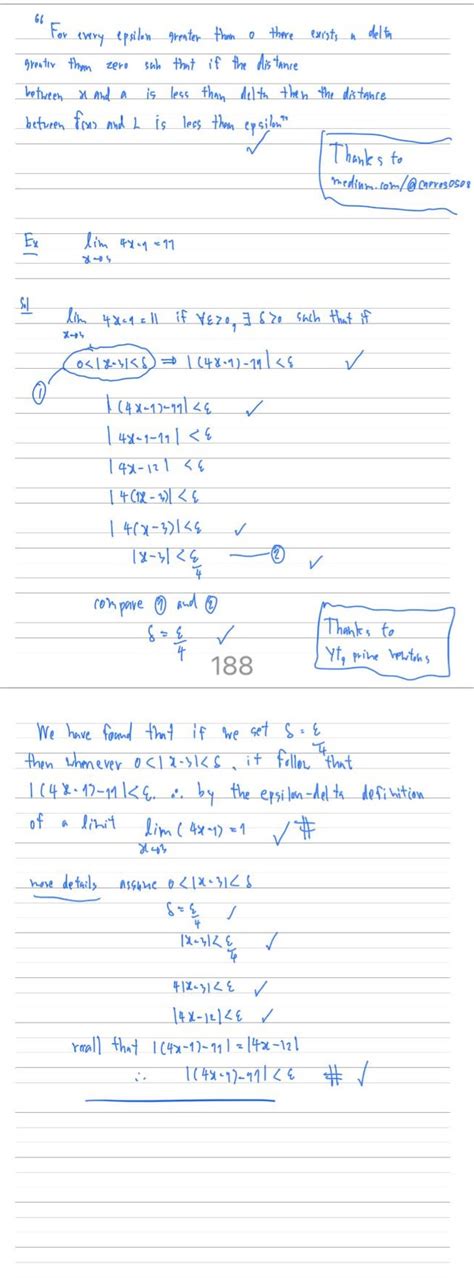 Epsilon Delta Definition Of Limit Calculus R Mathstepbystep
