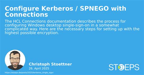 Configure Kerberos Spnego With Connections · Stoeps Blog