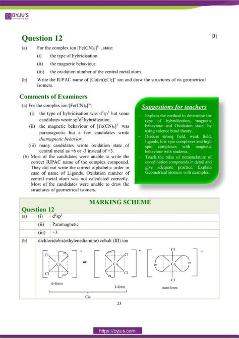 Isc Class 12 Chemistry Question Paper Solution 2018 Download Pdf Here
