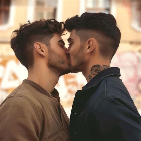Premium Photo Romantic Gay Couple Kissing