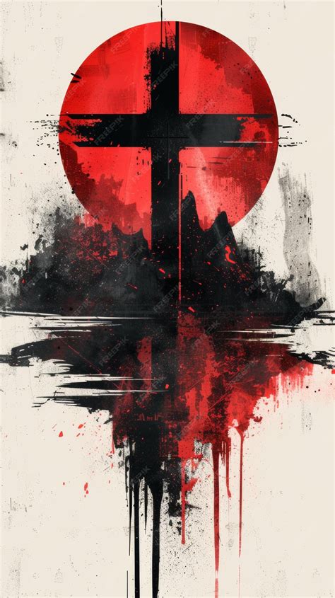 Premium Photo Painting Depicts Cross The Artwork Draws Attention To