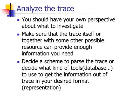 Ppt First Step Into Trace Analysis Powerpoint Presentation Free Download Id3031594