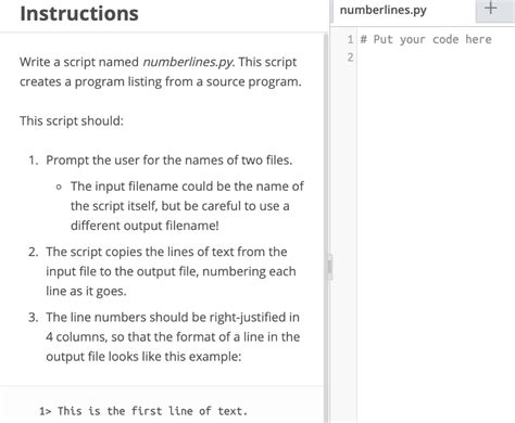 solved instructions numberlines py 1 put your code here 2
