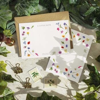 Wildflower Notes Stationery T Set By Paper Willow