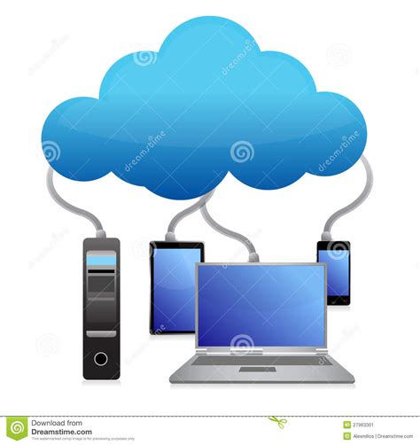 Backup Cloud Computing Concept Stock Illustration Illustration Of Generated Mobile 27963301