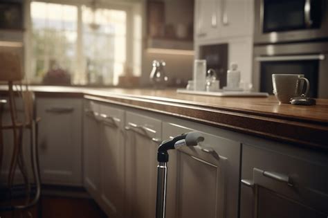 Premium Photo Closeup Of A Person With A Cane Using Adaptive Generative Ai