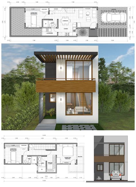 10 Hermosas Casas De Dos Pisos Con Diseño De Planos Casas De Dos