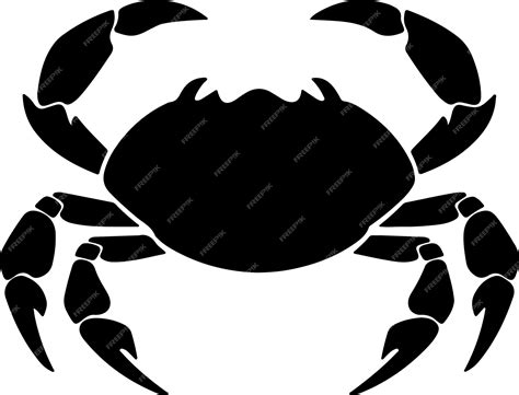 Premium Vector Crab Silhouette Vector Illustration White Background
