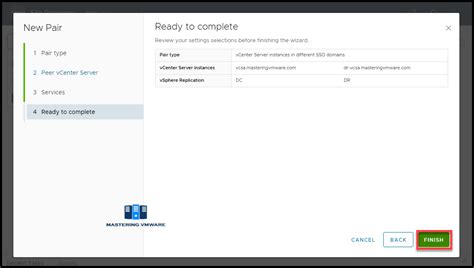 how to configure site pair in vsphere replication 8 step by step