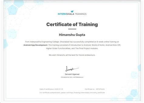 Himanshu Gupta On Linkedin Androiddevelopment Certification