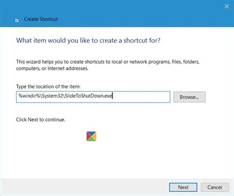 create slide to shutdown shortcut in windows 11 10