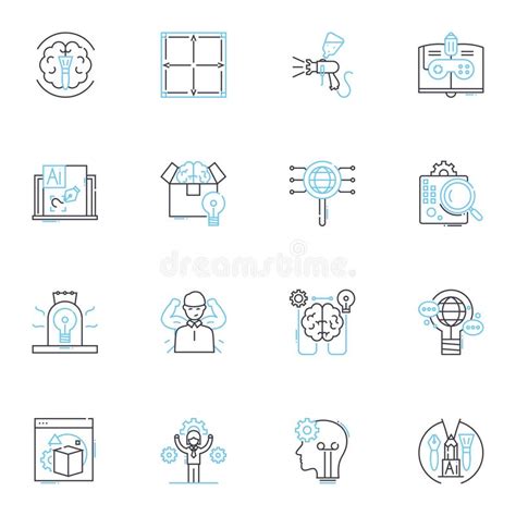 Market Strategy Linear Icons Set Segmentation Positioning Differentiation Targeting