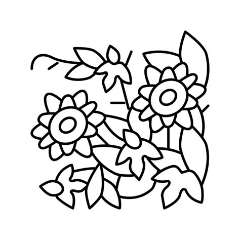 Passiflora Flower Liana Line Icon Vector Illustration 19003397 Vector Art At Vecteezy