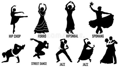 Silhouetted Dancers Showcase Diverse Global Dance Styles On White