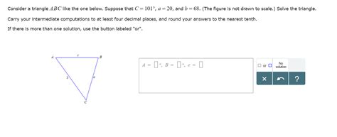 Solved Consider A Triangle Abc Like The One Below Suppose