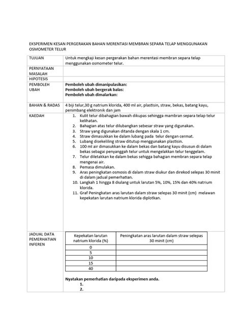 Pbd Osmometer Telur Pelajar Pdf