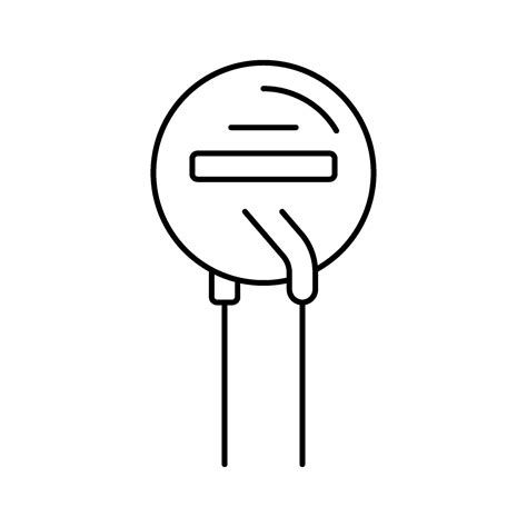 Varistor Electronic Component Line Icon Vector Illustration 35454817
