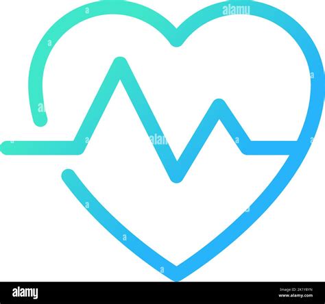 Cardiogram Pixel Perfect Gradient Linear Ui Icon Stock Vector Image