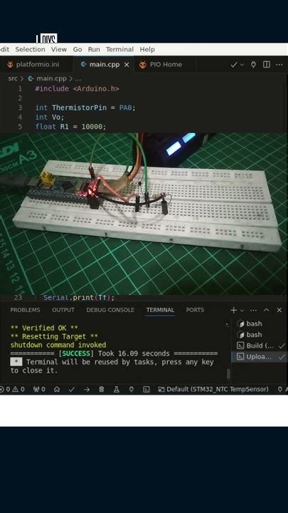 Stm32 Ntc Temperature Sensor Youtube