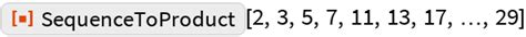 SequenceToProduct Wolfram Function Repository