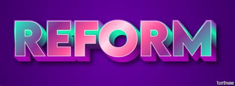 Reform Text Effect And Logo Design Word