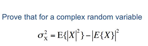 Solved Prove That For A Complex Random Chegg