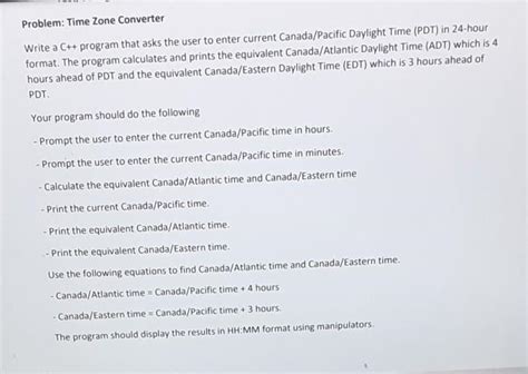 solved problem time zone converter write a c program that