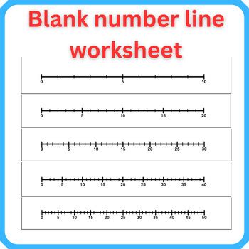 Printable Blank Number Line 0 50 Math Tool For Counting And Number Sense