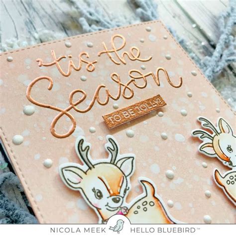 Nicky Noo Cards Rooftop Reindeer Hello Bluebird Stamps Blue Bird Reindeer Cards