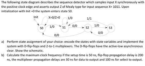 The Following State Diagram Describes The Sequence Chegg