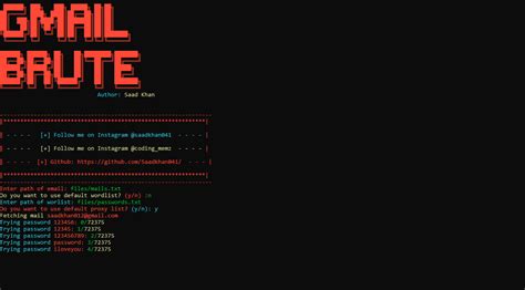 Github Cyber Dioxide Gmail Brute A Tool To Brute Force A Gmail Account Use This Tool To
