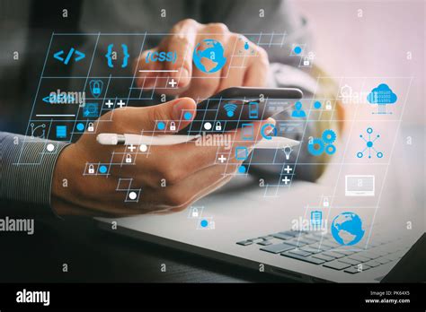 coding software developer work with ar new design dashboard computer