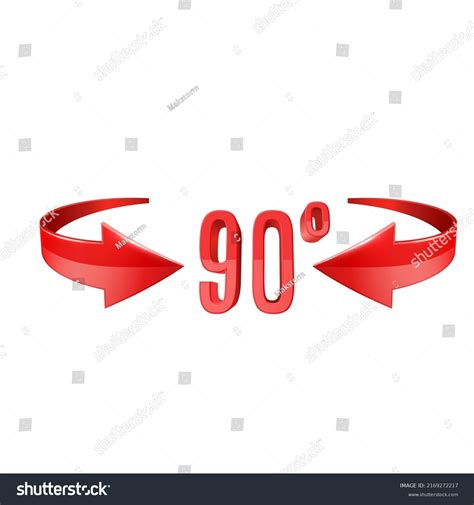 Red Glossy 3d Curve Arrows 90 Stock Vector Royalty Free 2169272217 Shutterstock
