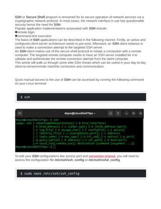 SSH.pdf | Operating Systems | Computer Software and Applications