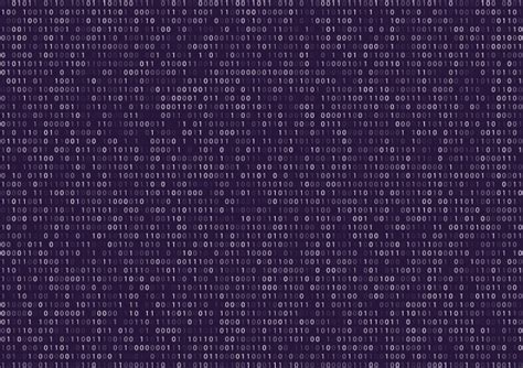 random binary data stream on mobile phone screen vector image