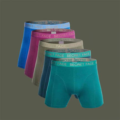 Secret Face Mens Luxury Trunk Classy Solid 5 Pack