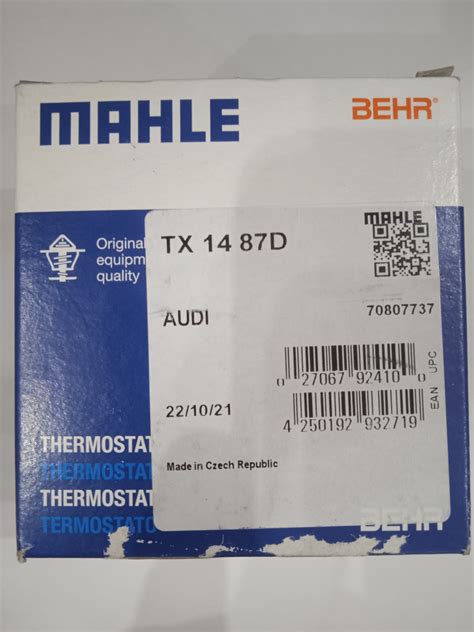 Термостат BEHR 87 градусов на Весту. — Lada Vesta (1G), 1,8 л, 2017 ...