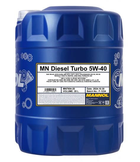 MANNOL Diesel Turbo 5W-40 7904 – Mannol America