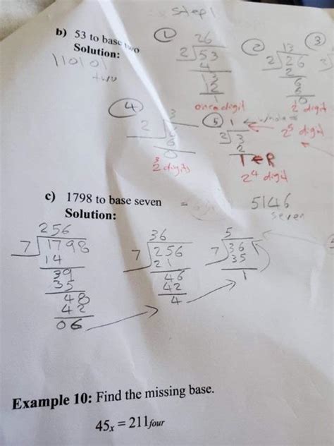 Solved B 53 To Basc Solution 1101−100 C 1798 To Base