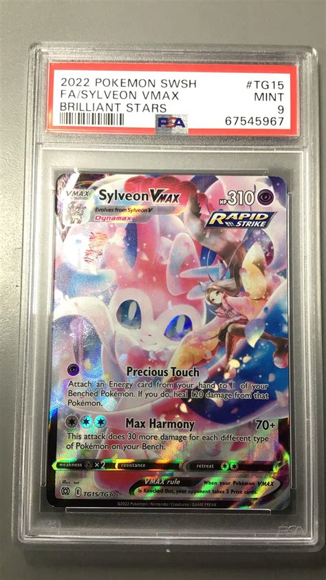 2022 Pokemon Sword And Shield Brilliant Stars Tg15 Full Art Sylveon Vmax