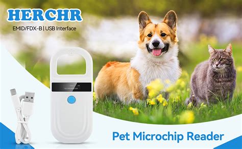 Pet Microchip Reader Scanner RFID 134.2KHZ Portable Animal Chip ID ...