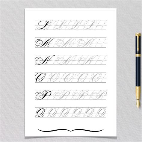 Printable Calligraphy Worksheets Modern Font Impove Handwr Inspire Uplift Calligraphy