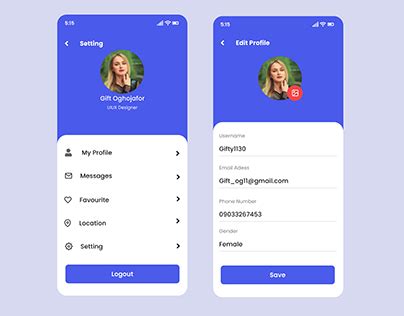 Mobile Profile User Ui Projects Photos Videos Logos Illustrations And Branding Behance